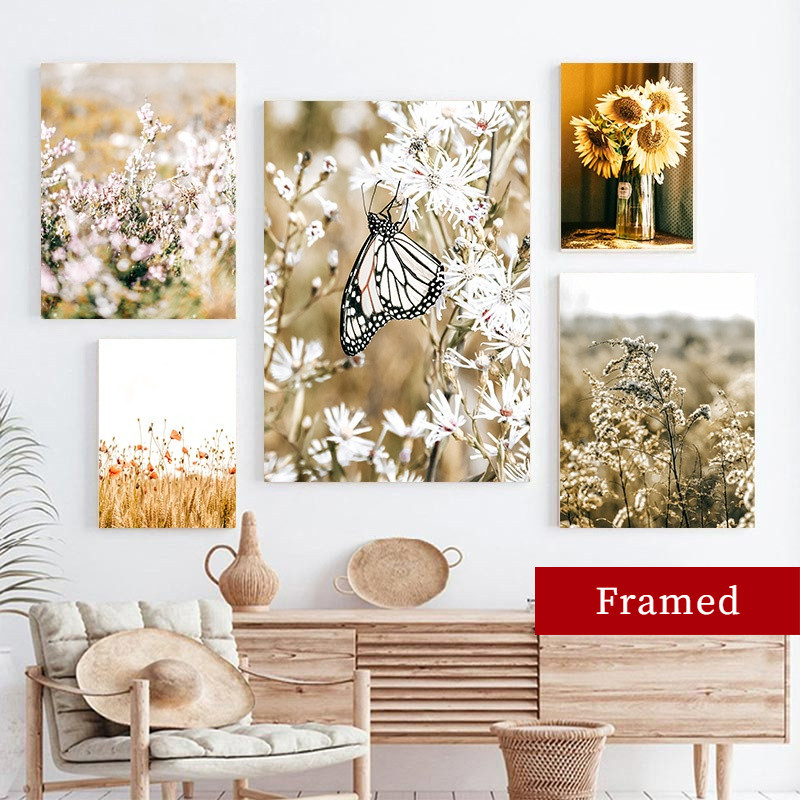 (With Frame)Decorative Wall Paintings Of Farmhouses, Hay, Cattle, Sheep ...