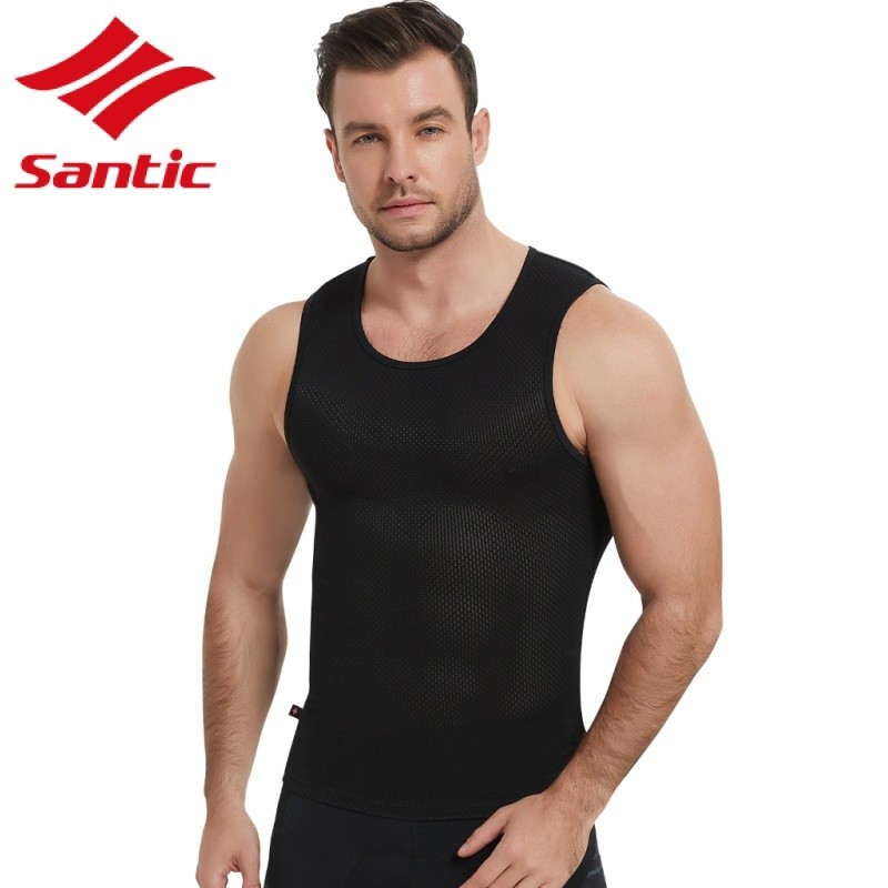 Santic Cycling Base Layer Mens Biking Tank Top Sleeveless Cycling ...