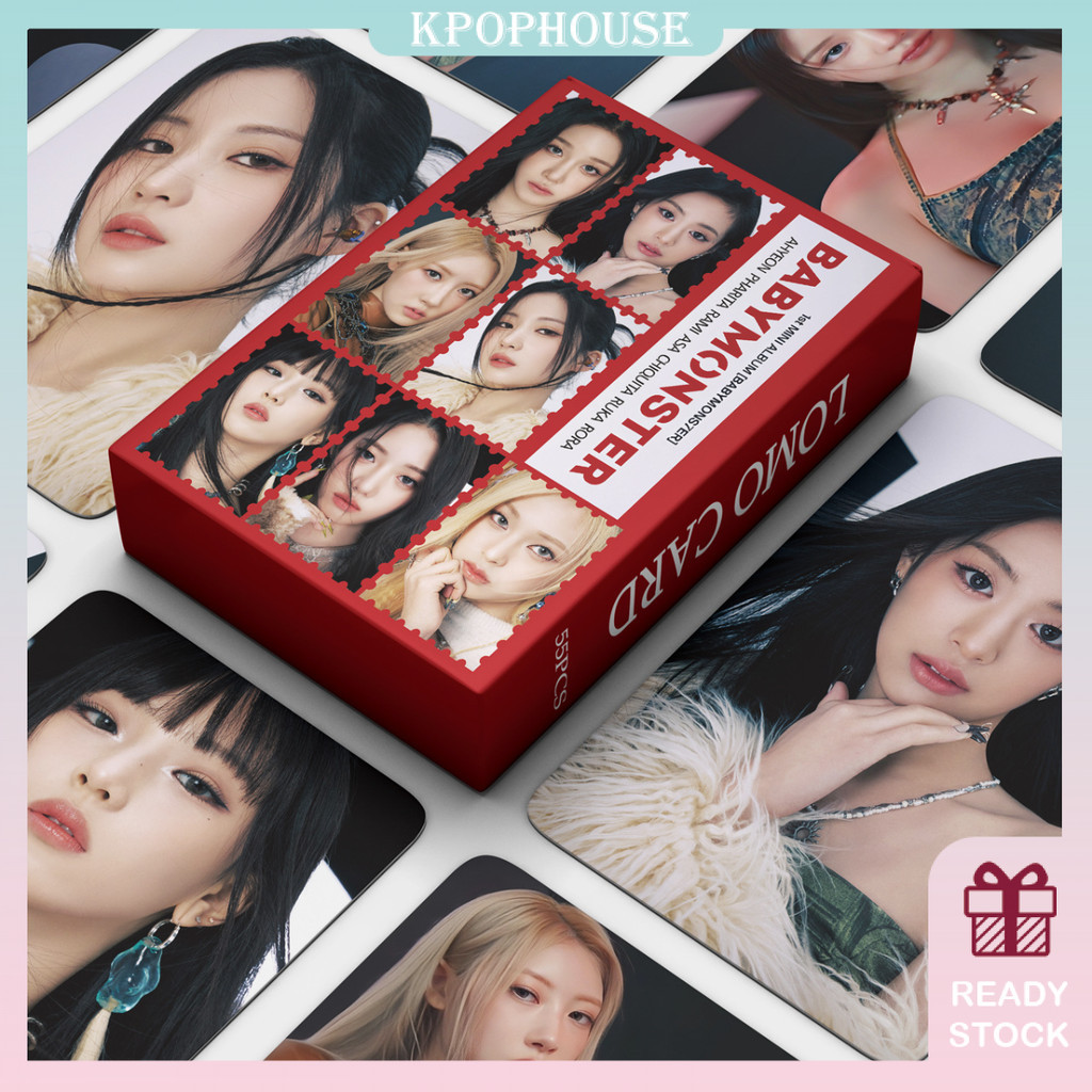 KPOPHOUSE 55Pcs/Box BABY MONSTER SHEESH Photocards Album Lomo Card ...