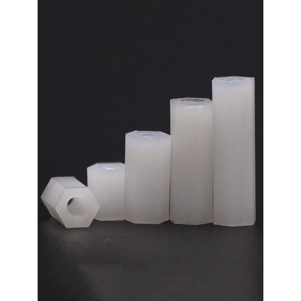 Nylon White/Black Plastic Support Column Spacer Column Flat Head ...