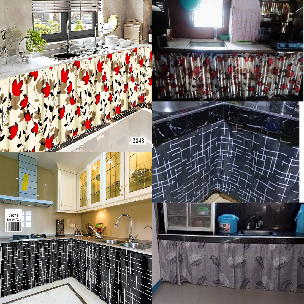 Curtain Lababo Kitchen Curtain Sink Curtains Lababo Elegant Curtain 70 ...