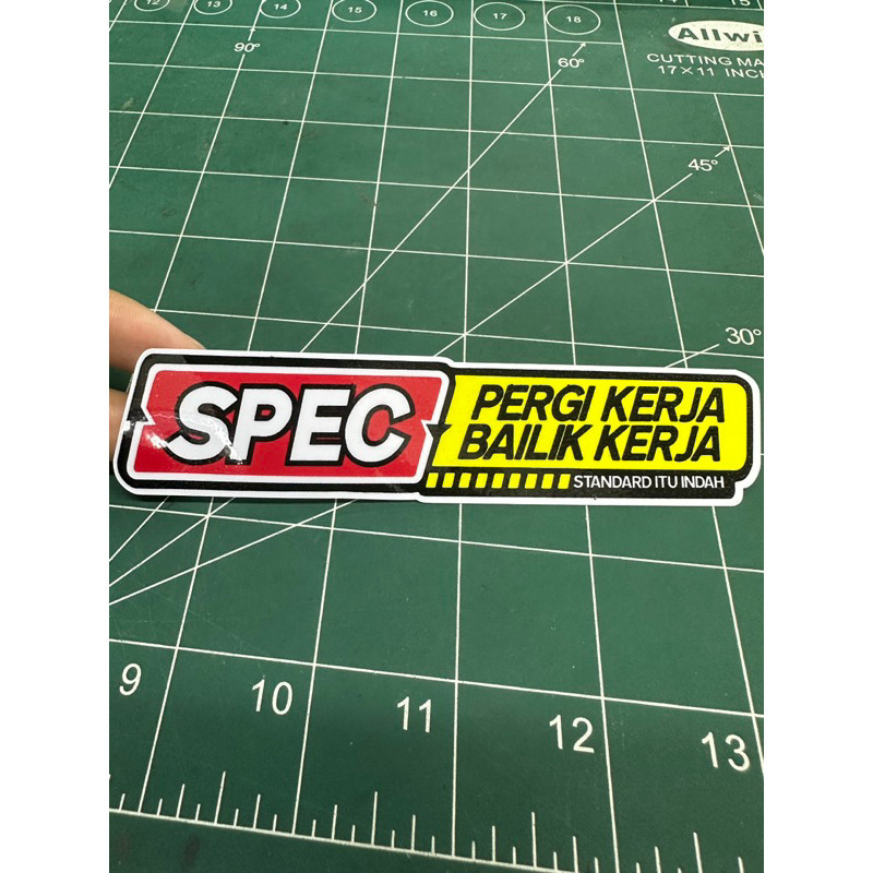 WORKING SPEC Sticker | Shopee Philippines