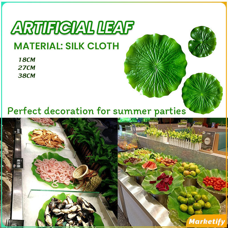 MK Artificial Leaf Lotus leaf Simulation Leaf for Hawaiian Theme Party ...