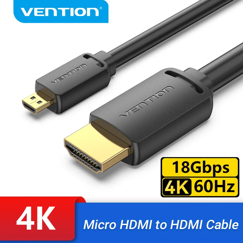 Vention Micro HDMI to HDMI Cable 4K Mini HDMI Male to Male Cord for ...