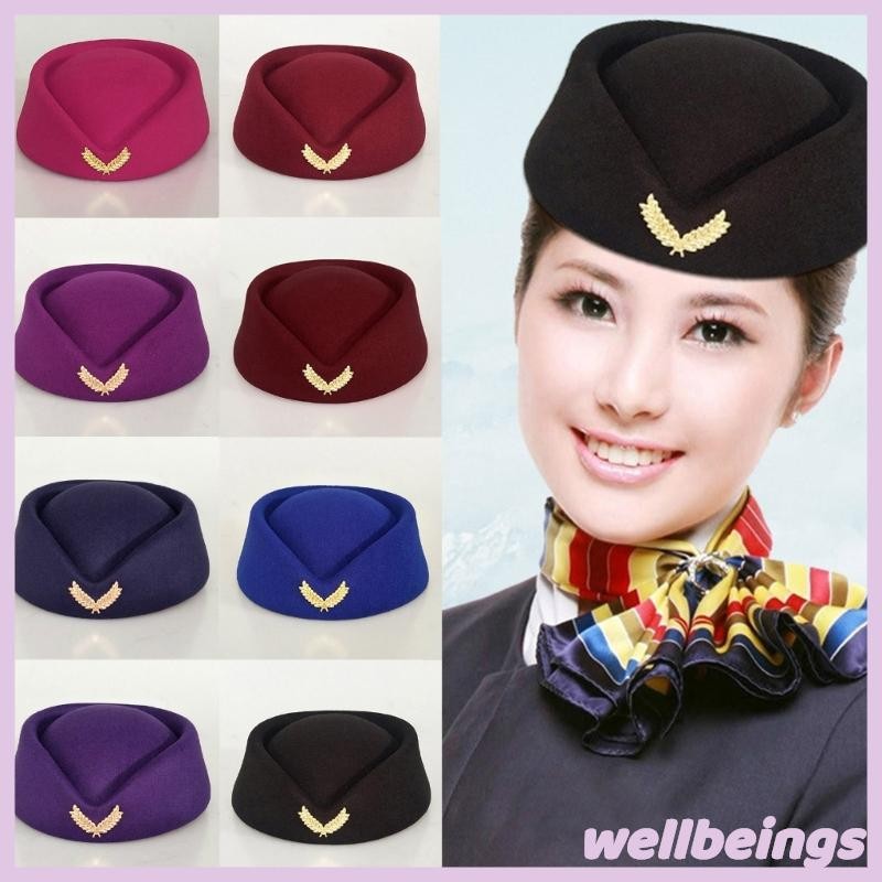 WELL Stewardess Hat Flight Attendant Air Hostess Cosplay Costume Live ...