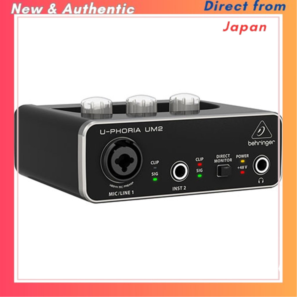 Behringer 2 input 2 output USB audio interface black 1-Channel UM2 U ...