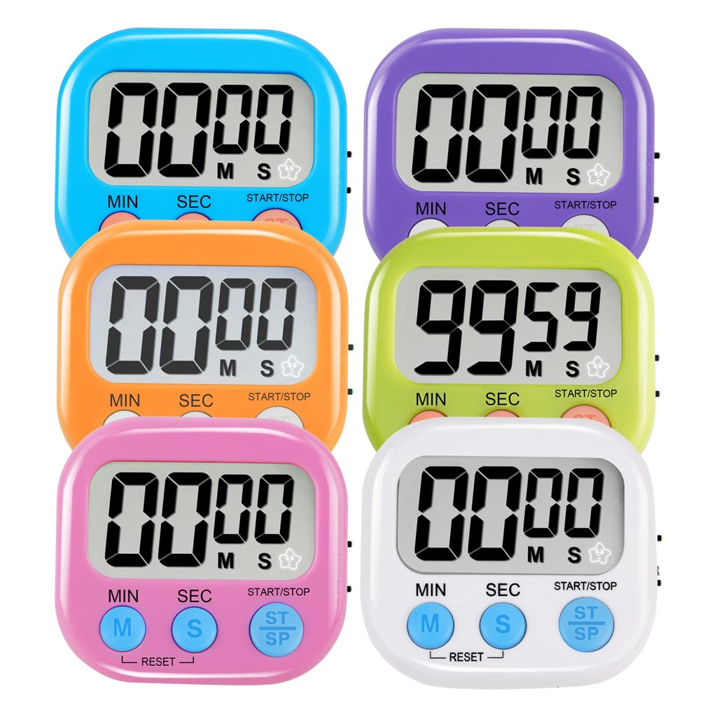 Multi-Function Electronic Timer Magnetic Digital Timers Big LCD Display The Loud for Kitchen ...