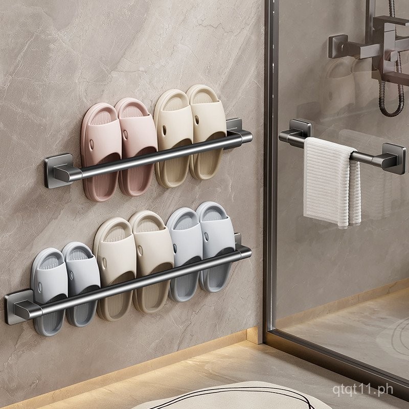 Japan MUJIE Bathroom Slipper Rack Toilet Toilet Door Rear Punch-Free ...