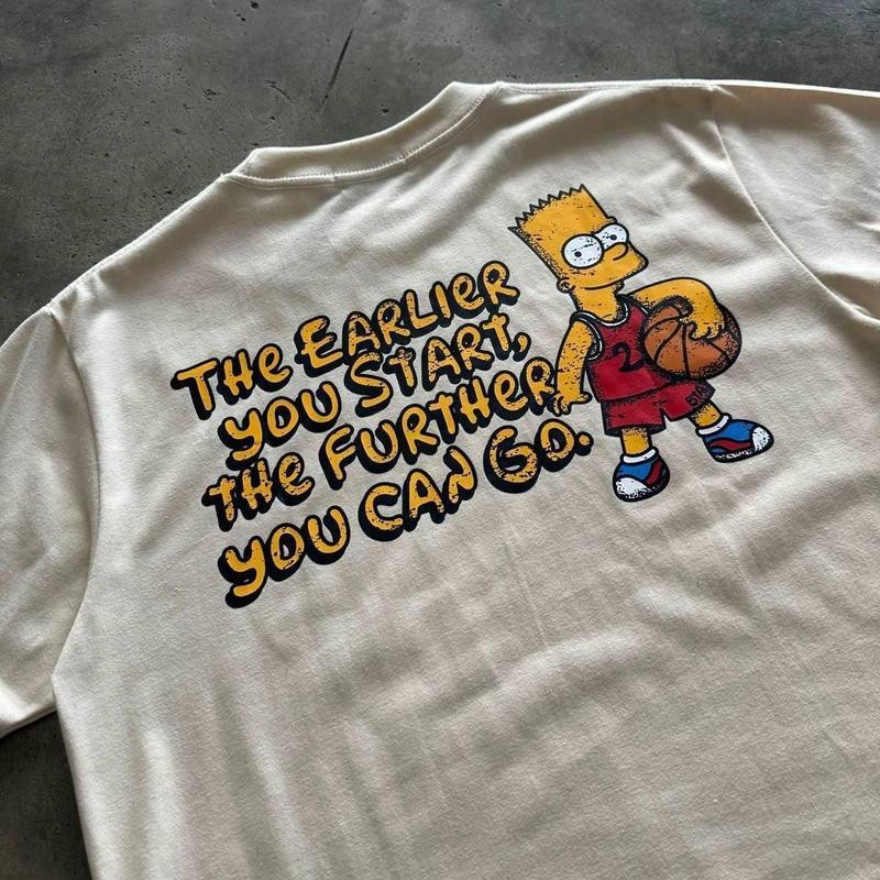 (COD)The Simpsons Fun Design Tee Dropped ShouldersRegular Fit ...