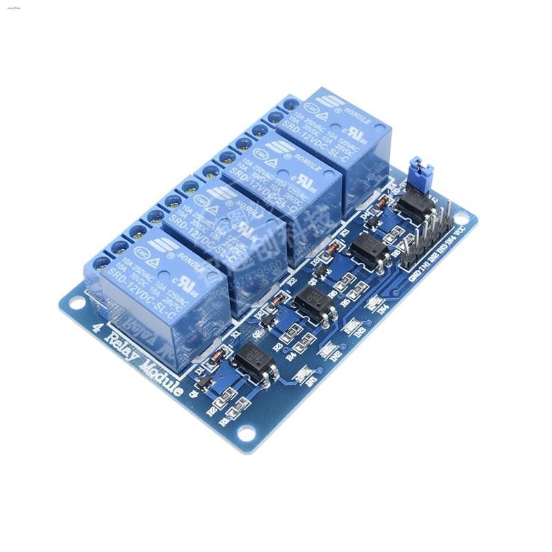 ㄛ4-way 5V12V relay module with optocoupler isolation support AVR/51/PIC microcontroller ...