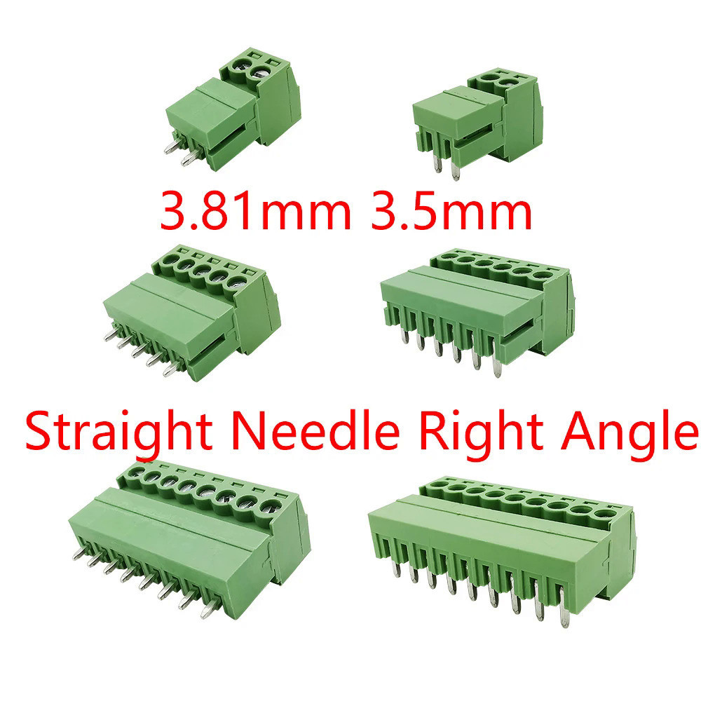 5Pairs KF2EDG 15EDG 3.5mm 3.81mm 2P-12Pin Straight Needle/Right Angle PCB Screw Terminal Block ...