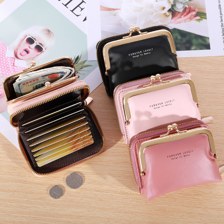 YQY Korean Cute Coin Purse Detachable Wallet Ladies Card Holder Elegant ...