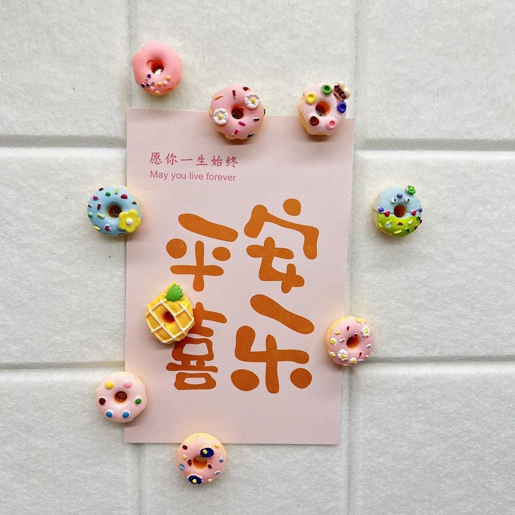Creative Pushpin Donut Shape Three-Dimensional Push Pin Cute Felt Board ...