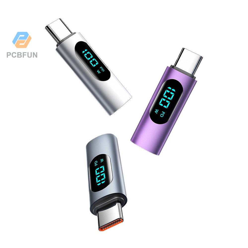 Pcbfun LED Display PD 100W USB C to Type C Adapter Type-C Male to ...