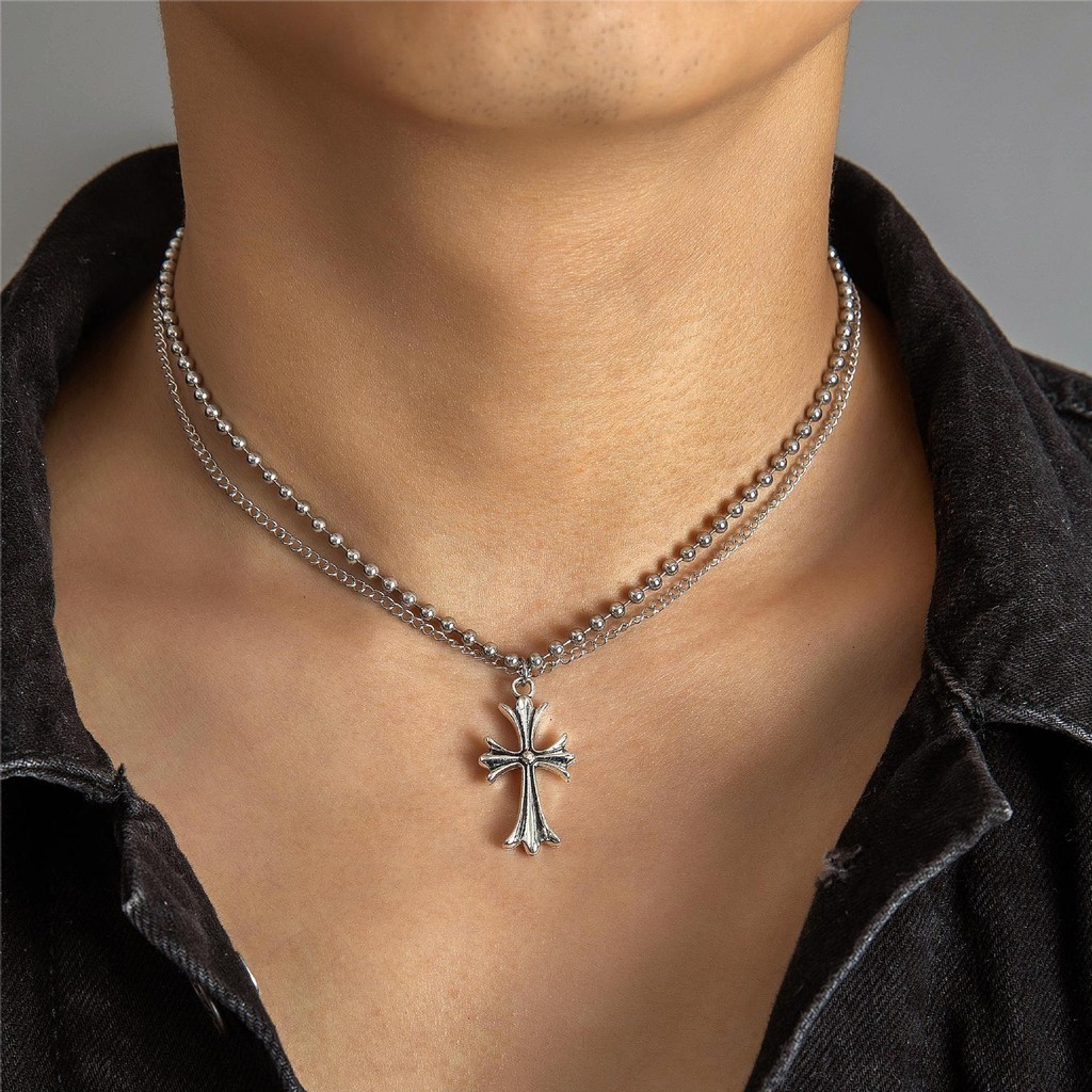 Retro Chrome Hearts Pendant Collarbone Chain for Men Hip-hop Fashion ...