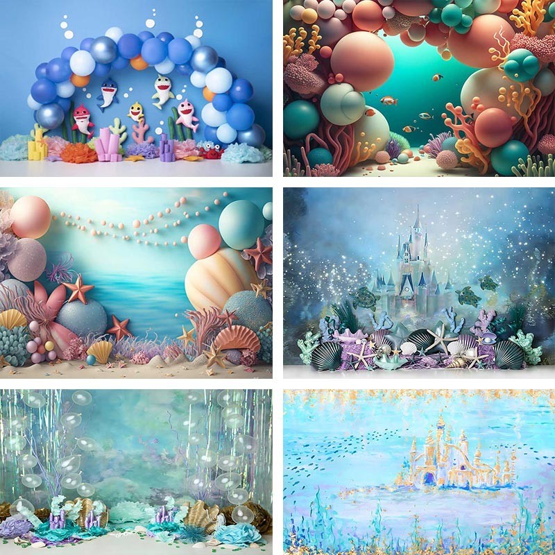 Under The Sea Backdrop Photograph Children Kids Boys Girls Fish ...