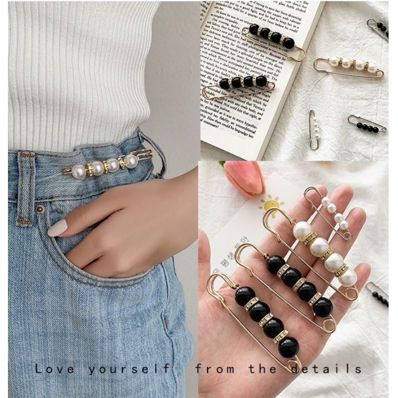 1PCs pearl brooch changed to small waist artifact trouser waist ... 1PCs pearl brooch changed to small waist artifact trouser waist ...