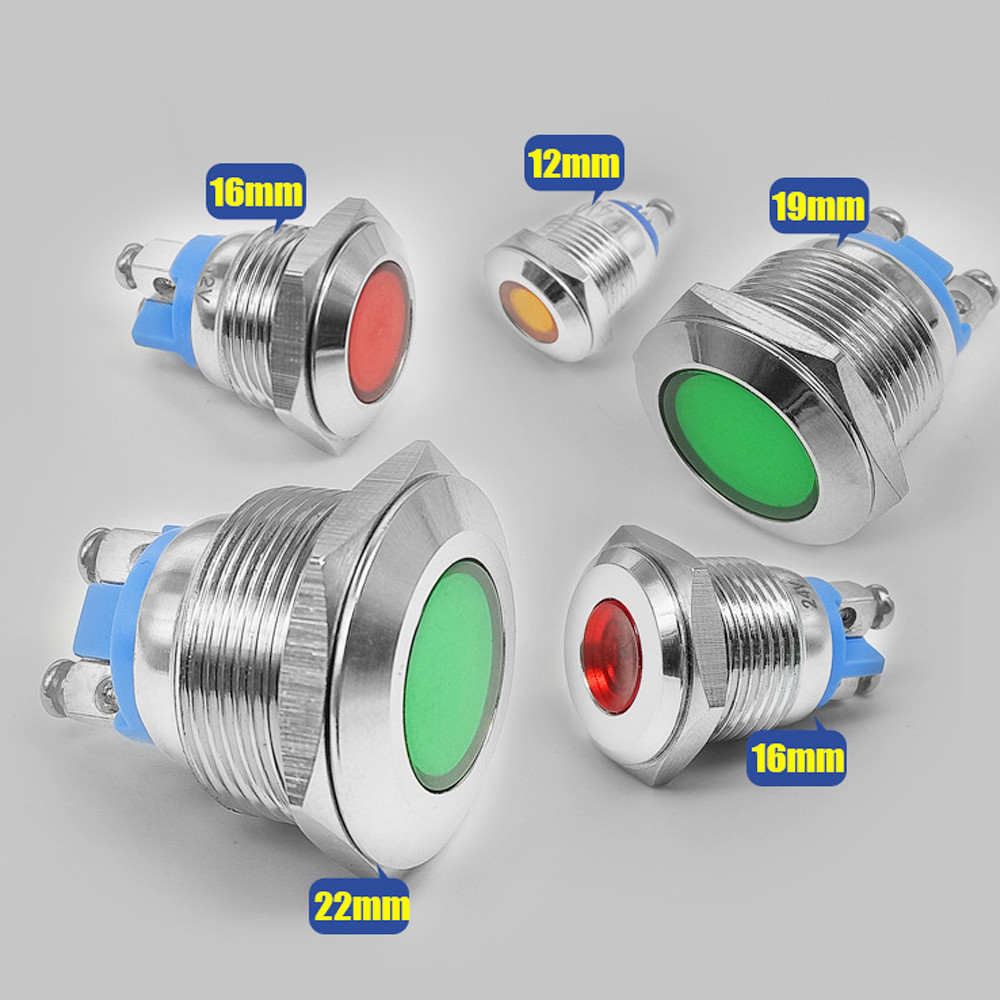 Led power indicator, IP67 waterproof power signal light (5V-24V | 220v ...