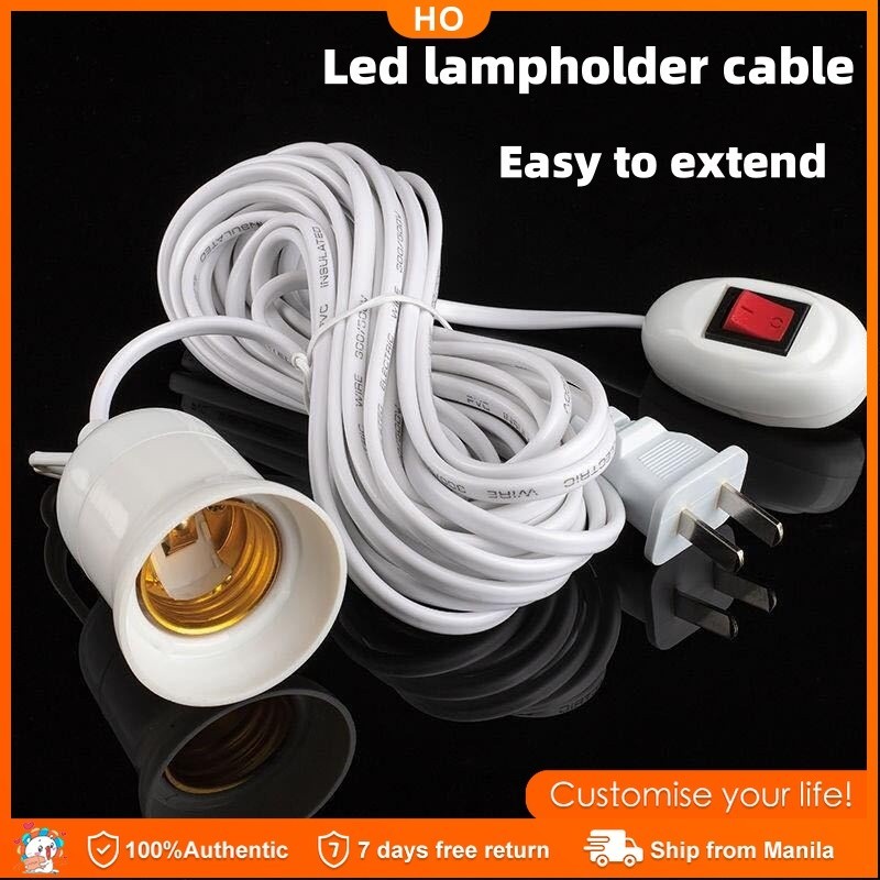 3m/5m/10m Bulb Extension Socket with Switch Flexible Extension Cable ...