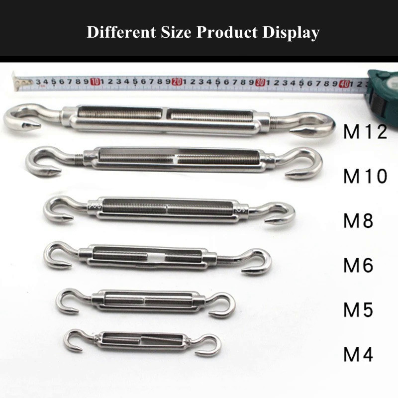 M5~M24 Turnbuckle 304 Stainless Steel Wire Rope Tension Device Shading ...