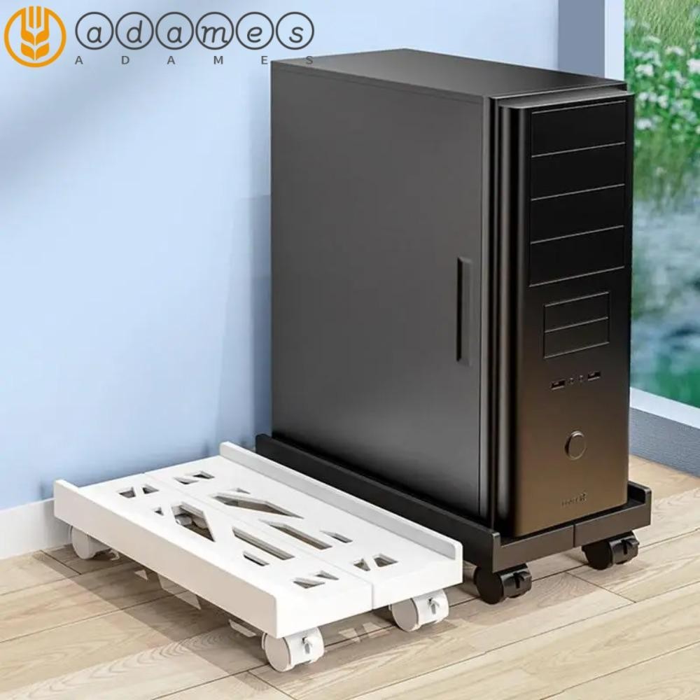 ADAMES Mobile CPU Stand, Adjustable Plastic Computer Tower Stand, Under ...