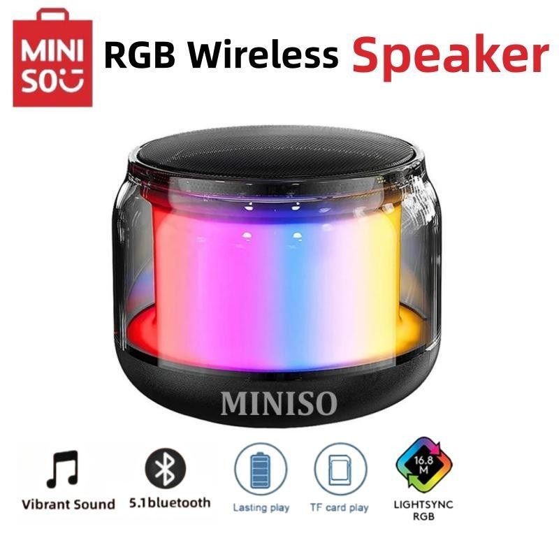 MINISO Wireless Bluetooth Speaker Mini Portable Subwoofer Colourful RGB ...