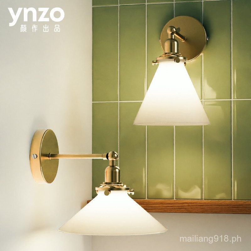 Yan Zuo Brass Glass Entryway Wall Lamp Clothing Store Front Desk ...