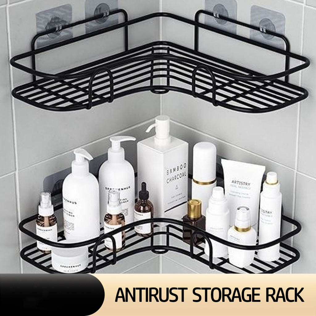 Someday Bathroom Corner Storage Rack Kitchen Rack traceless Wall ...