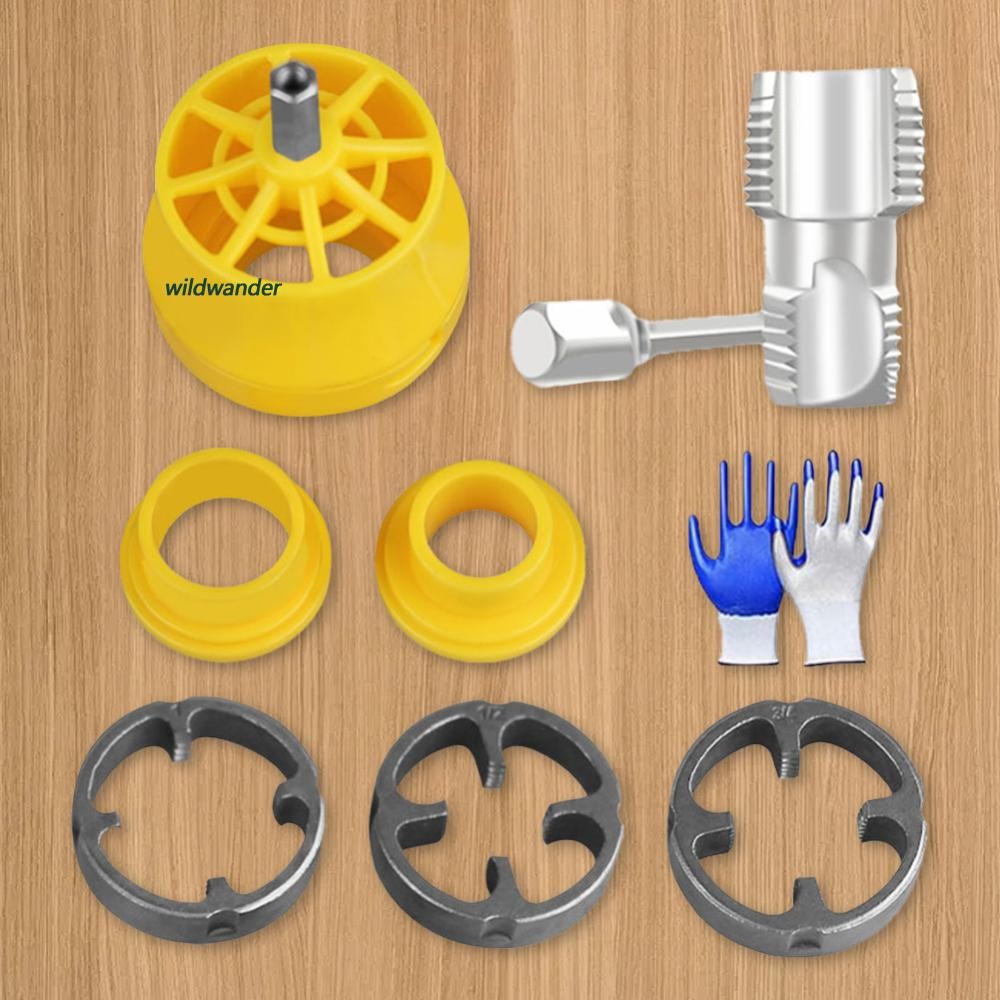 PVC Pipe Threader Kit with 3Dies 1/2 3/4 1inch Easy OperatingPPR Pipe ...