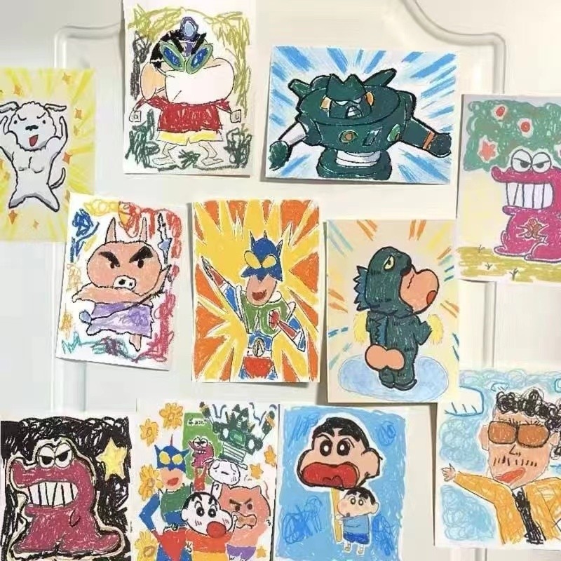 Crayon Shin-Chan Wall Sticker Graffiti Poster Student Room Bedroom Wall ...