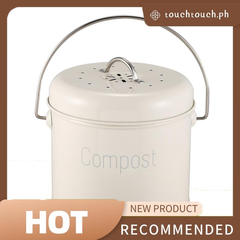 Compost Bin 3L - Stainless Steel Kitchen Compost Bin - Kitchen ...