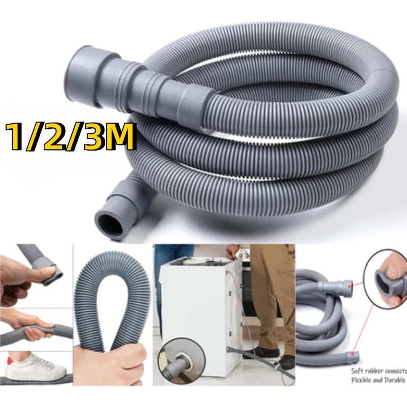 Universal washing machine drain hose1/2/3M extendable link sewer pipe ...