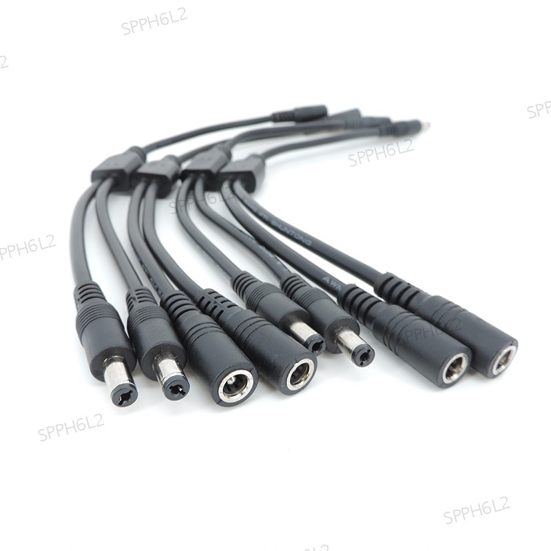 18awg 10A 1 to 2 way DC Power Cable male female to 2 male female ...