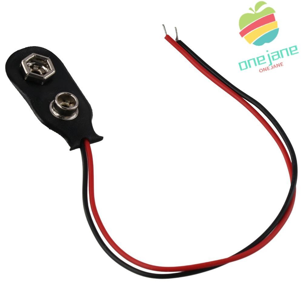 ONE-JANE 10pcs 9V Battery Connector, Hard Shell Long Cable Connection ...
