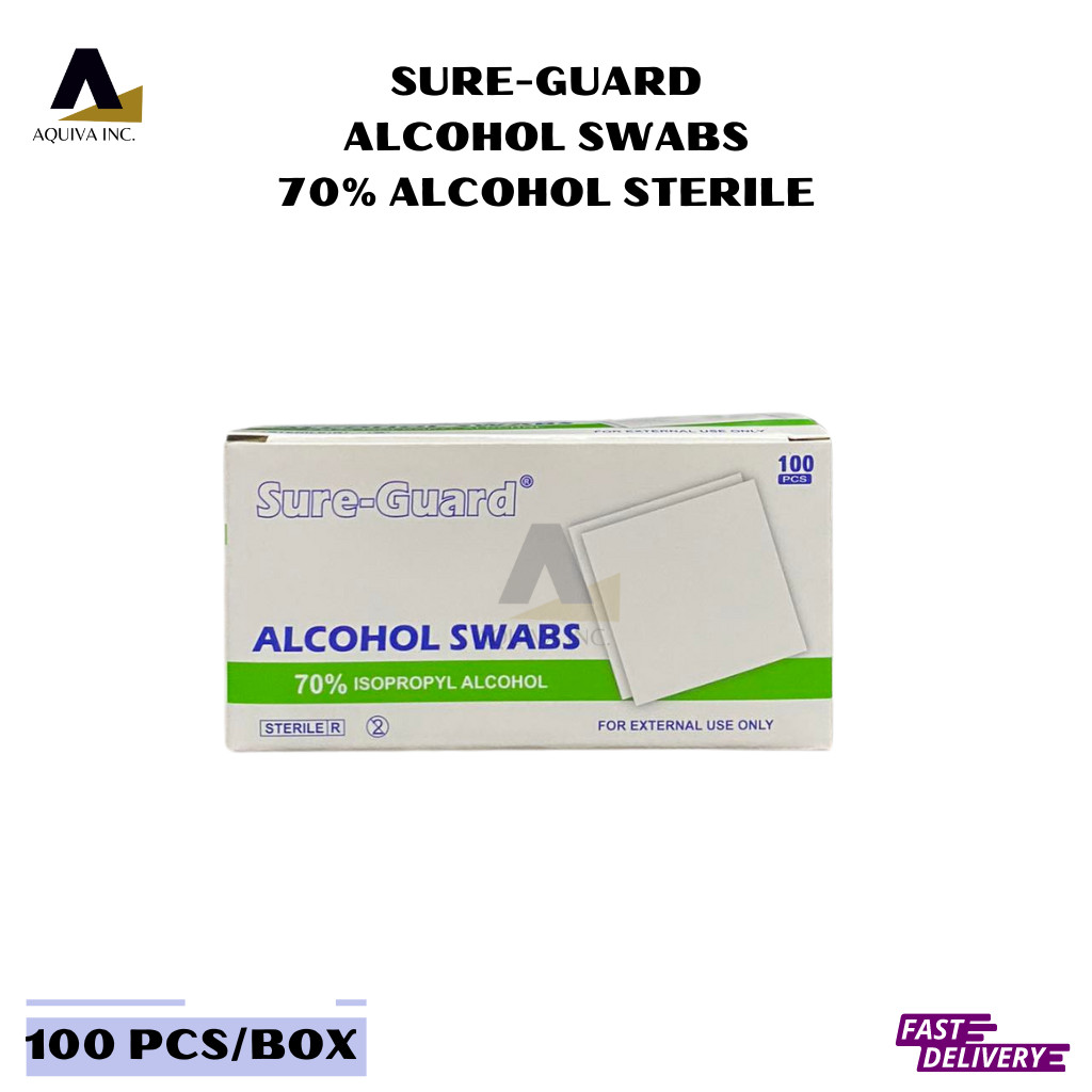 Sure Guard Alcohol Swabs (1 Box - 100pcs) | Shopee Philippines