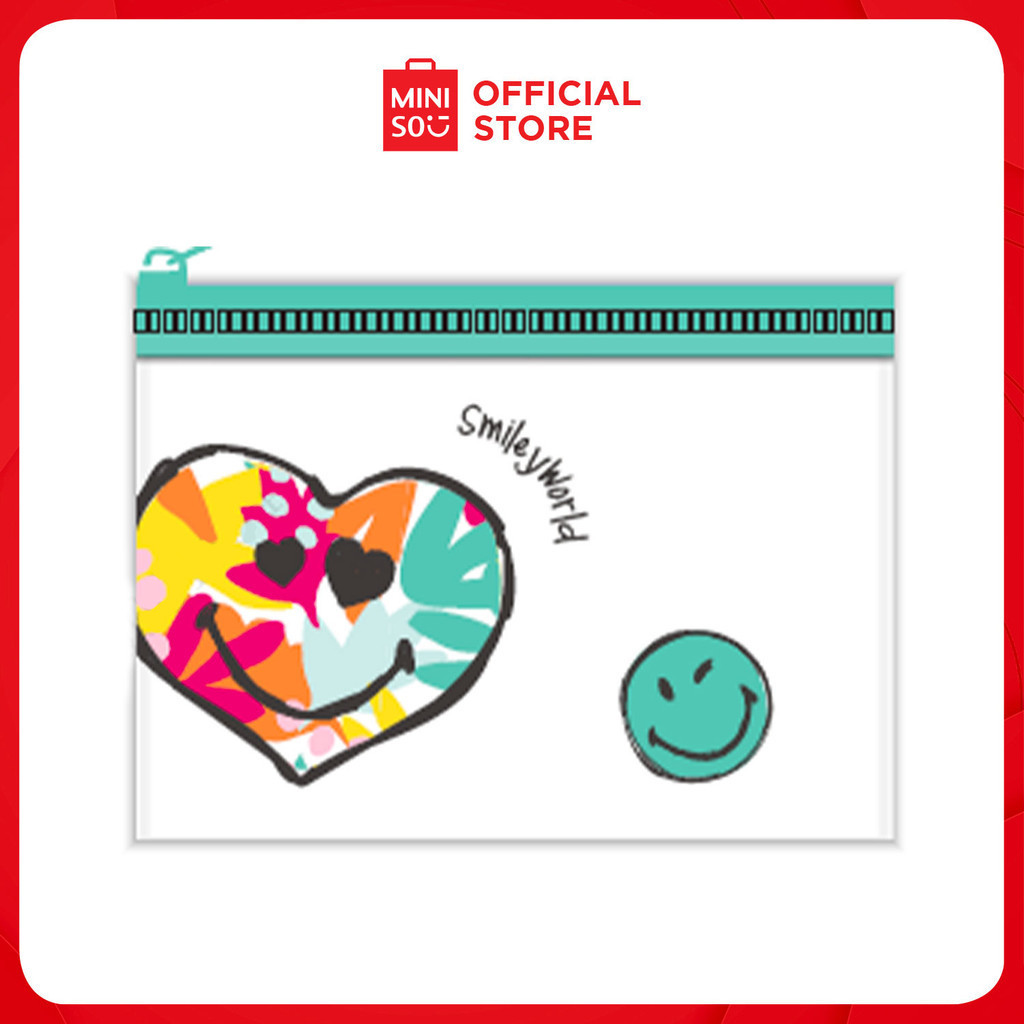MINISO Smiley World Collection 2.0 PVC Transparent Stationery Case (16. ...
