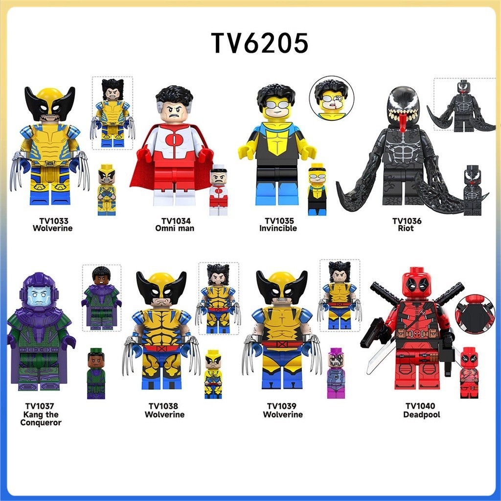 Assembly gift Educational toys Wolverine Deadpool building block toy ...