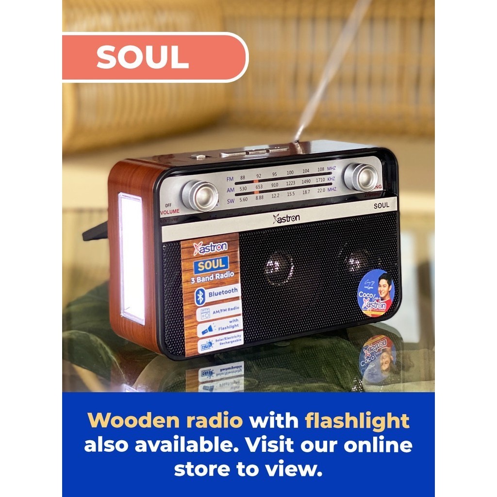 Astron Vintage AM/FM Solar Radio with Bluetooth | classic retro wooden ...