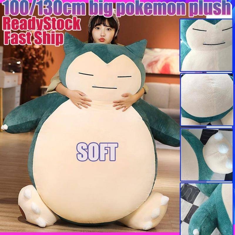(Ready stock)100/130cm snorlax human size snorlax stuffed toy snorlax ...