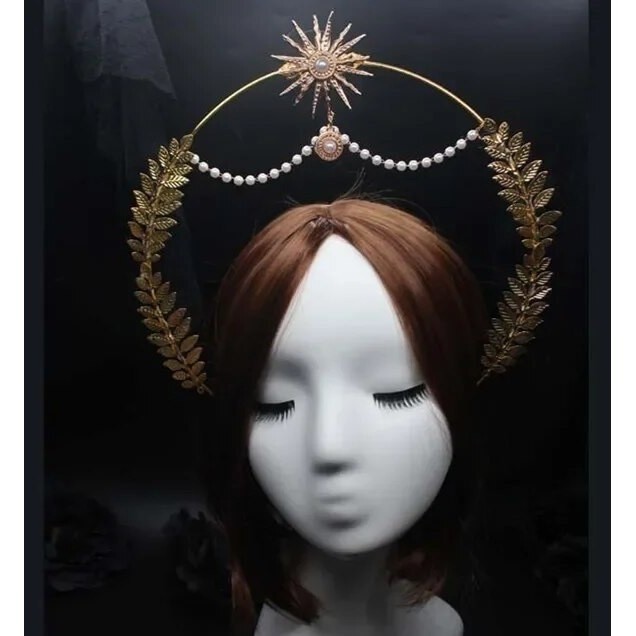 Gothic Lolita Halo Crown Headband Material Package Halloween Vintage ...