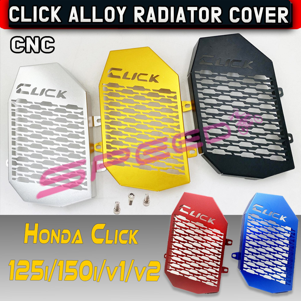 CNC Alloy Radiator Cover For Honda Click 125i/150i/v1/v2 polished ...
