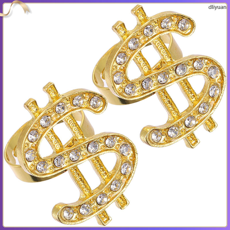 Dollar Sign Glasses Diamond Rings Money Prop Toe for Women Fashion ...