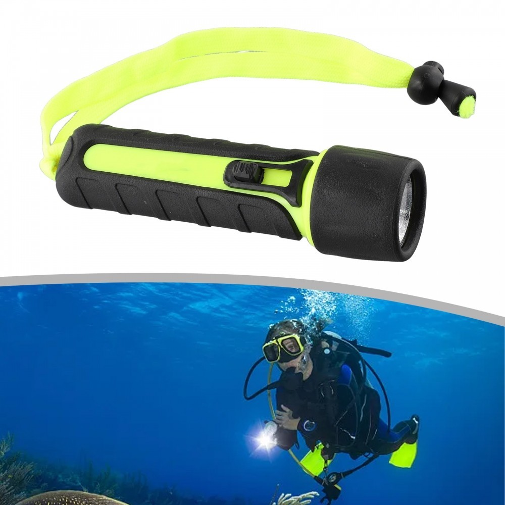 Diving Flashlight Torch PC+TPE Portable Scuba Underwater Fluorescent ...