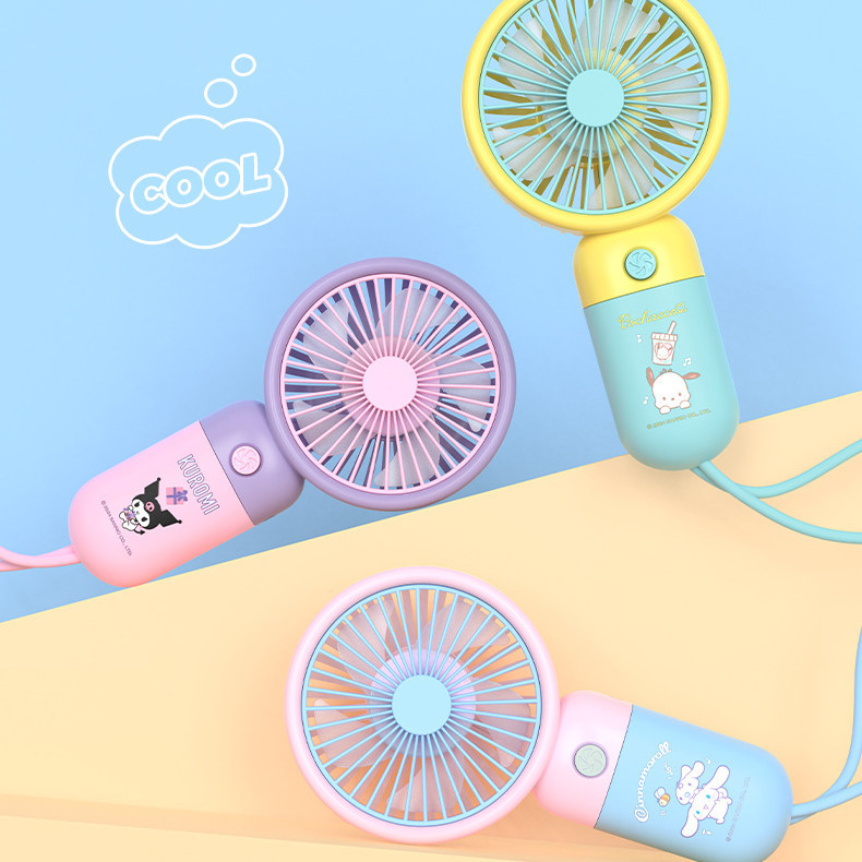 250mAh Sanrio Characters JS-0171 Handheld Desktop Small Fan Kuromi ...