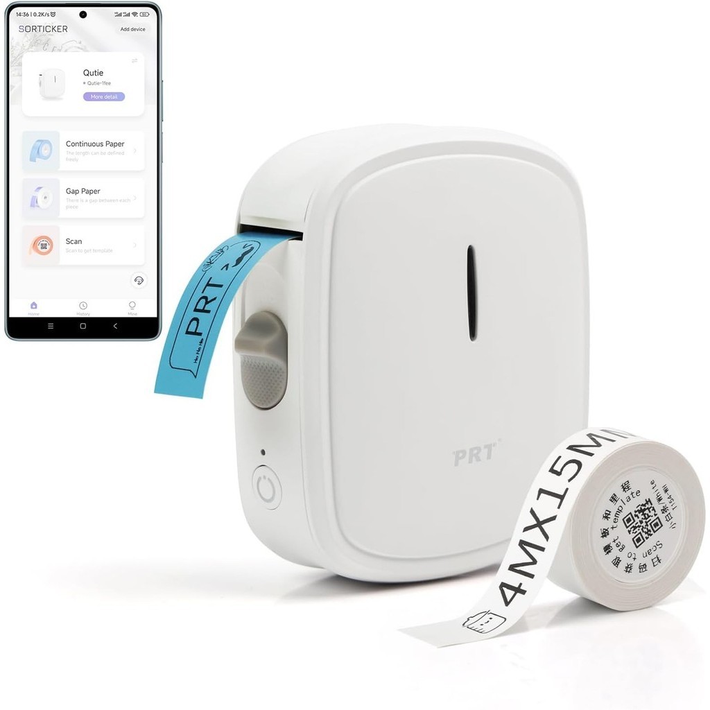 HPRT Q1 Label Makers Machine with Tape Portable Bluetooth Handheld ...