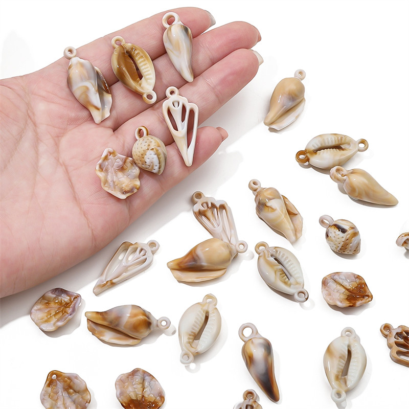 Muti Styles Conch Fish Hippocampus Acrylic Shell Starfish Mixed Plastic ...