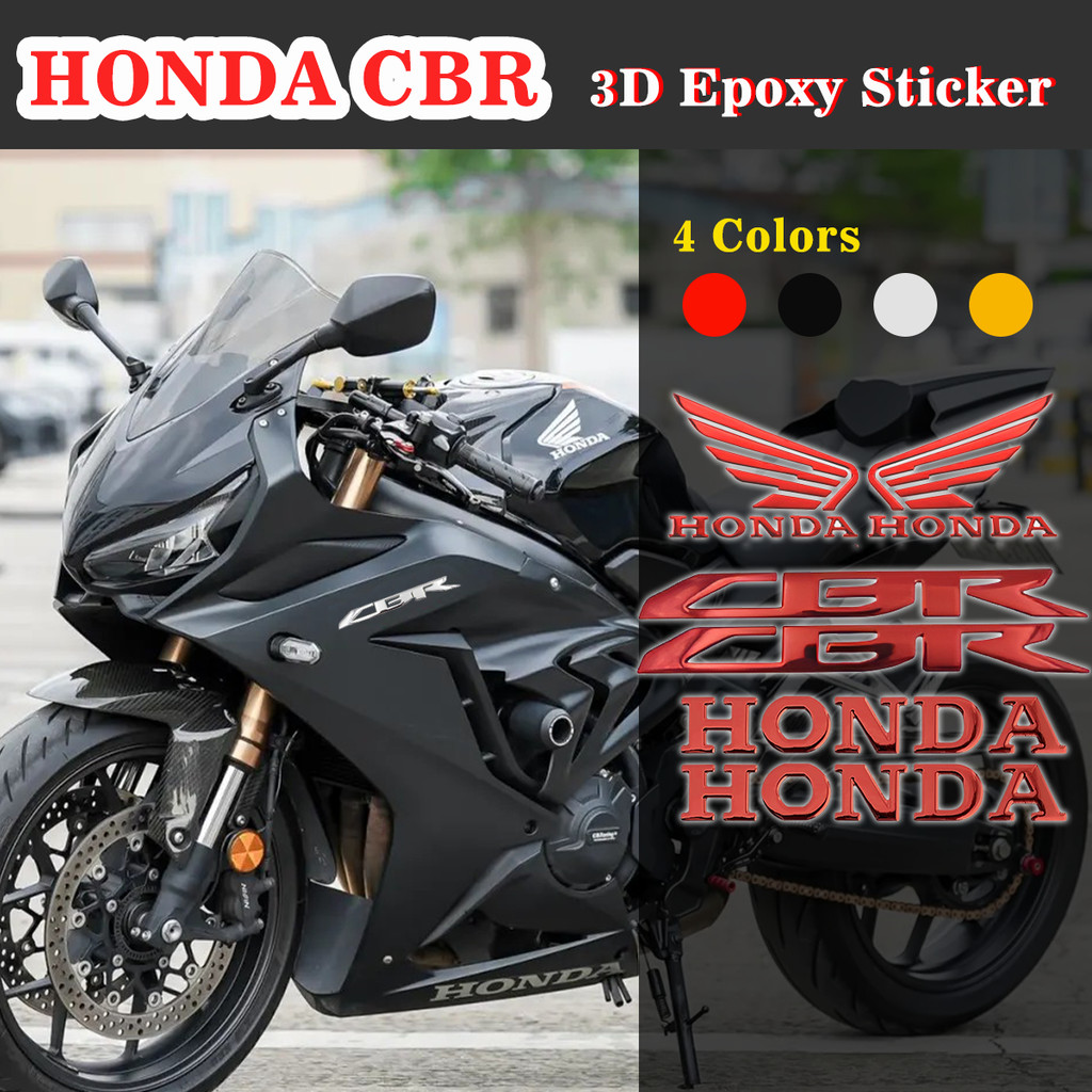 HONDA CBR 3D Epoxy Stickers Motorcycle Fuel Gas Tank Decals For Honda ...