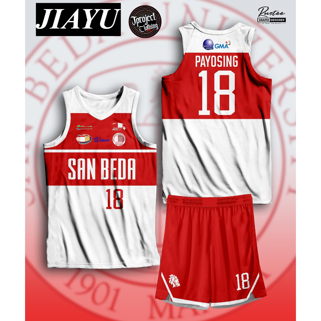 SAN BEDA TYPE A BASKETBALL JERSEY PAYOSING (PERSONALIZE NAMES & NUMBER ...