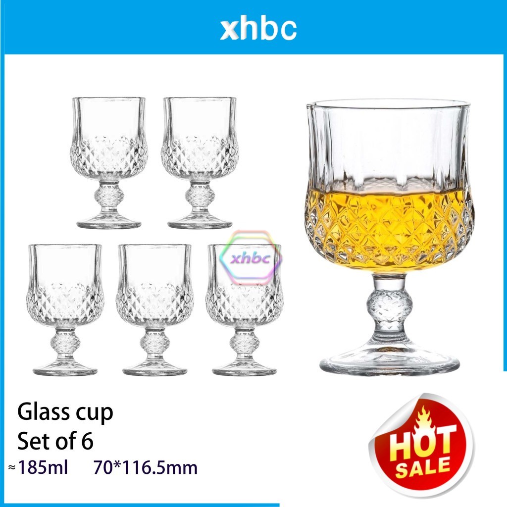 Small embossed diamond wineglass whisky glass juice cup DSKB161-2A/2B ...