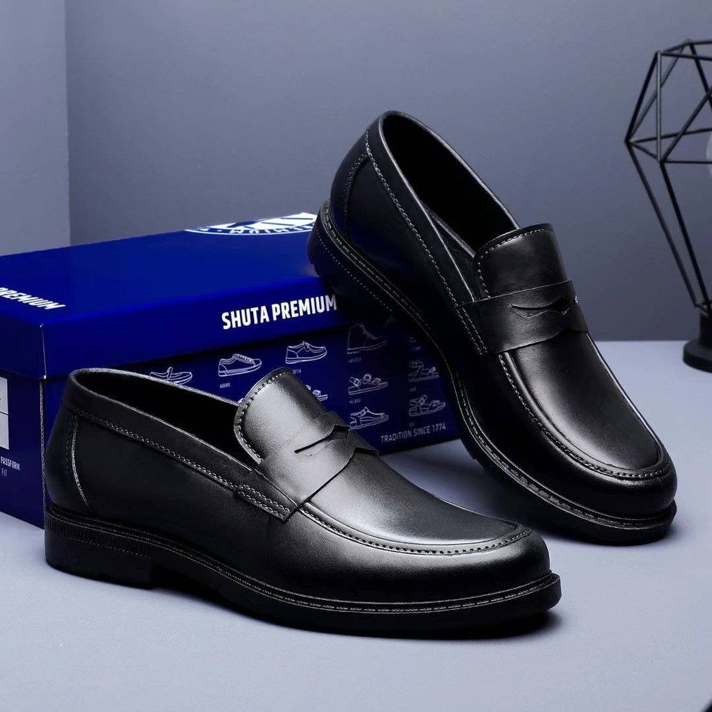 661 SHUTA Premium Black Shoes Men's and Women's Work Formal Shoes Black ...